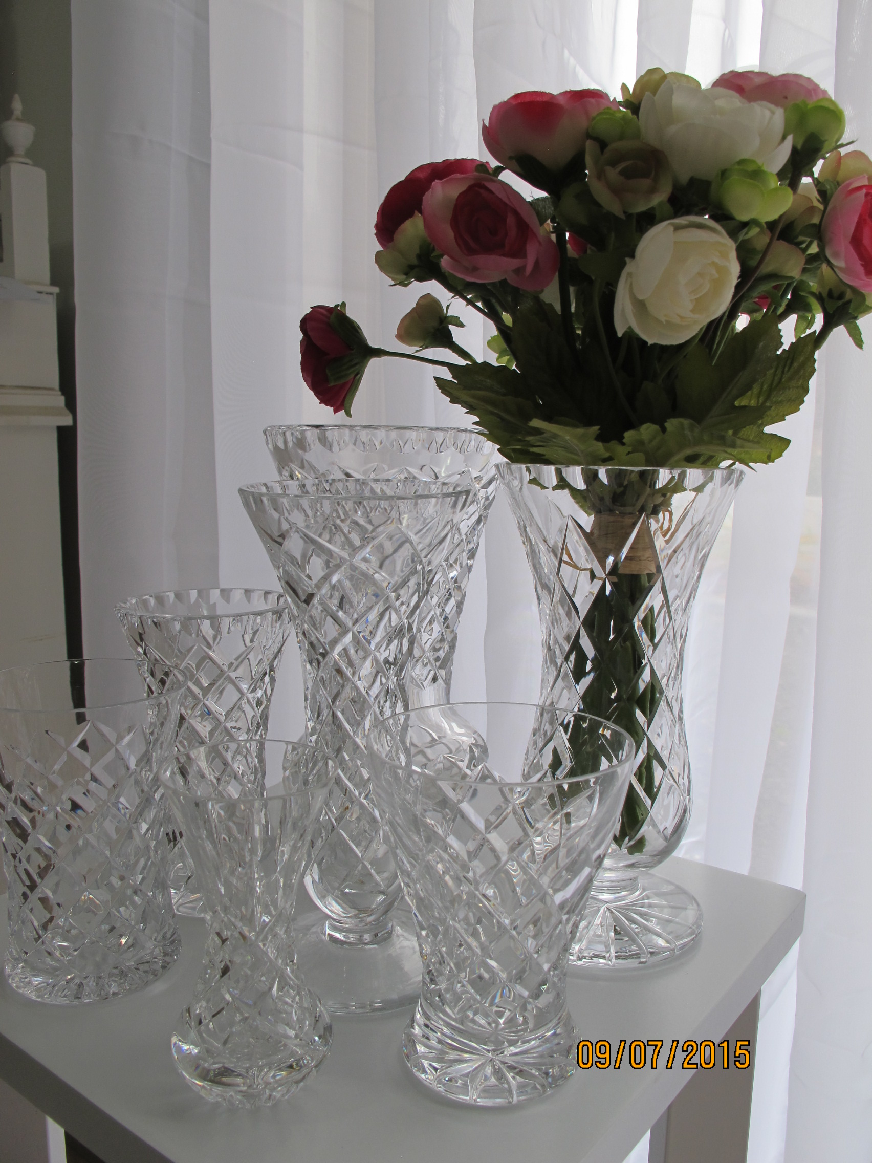 Vintage Glass Vases | Occasional Settings | Boutique Event Hire ...